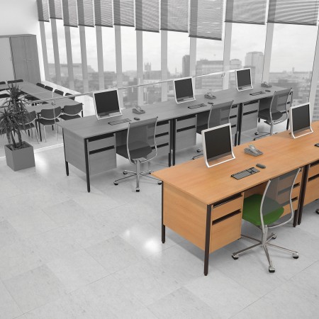 Galaxy Desk Single Pedestal – Dorset Office Furniture | Seating | Desks ...